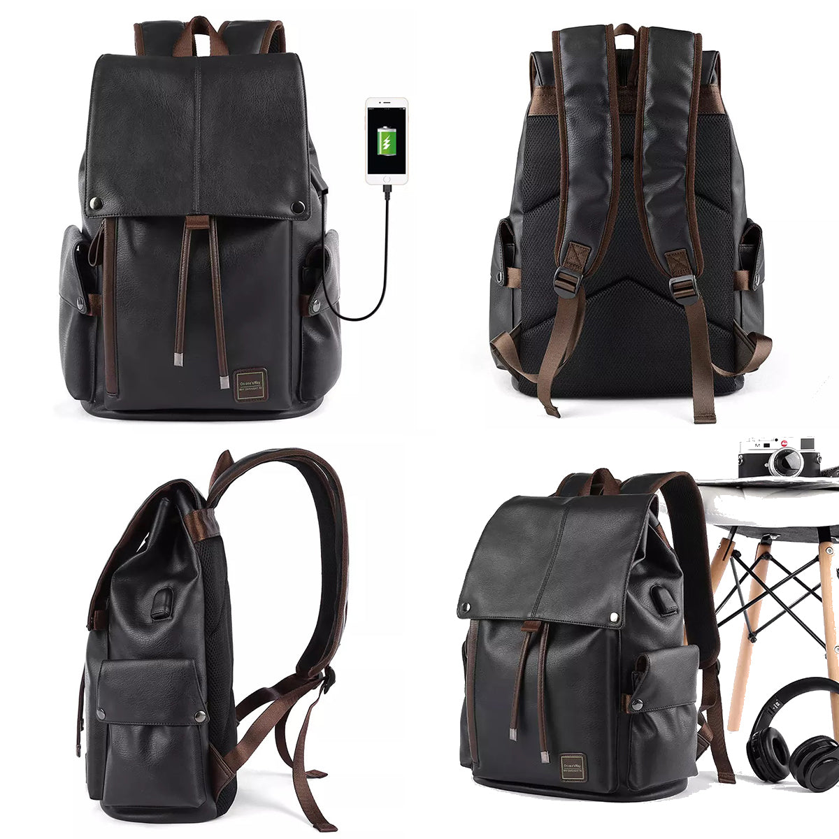 WALKENT 15.6" Leather Laptop Bag - Model spruce – Walkent